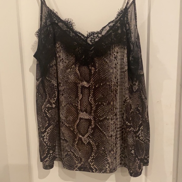 Zara | Tops | Zara Lace Snake Print Cami | Poshmark